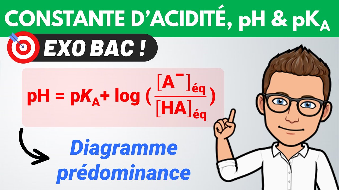 Constante d'acidité Ka, pKa et pH 🎯 Exercice BAC | Terminale spécialité ...