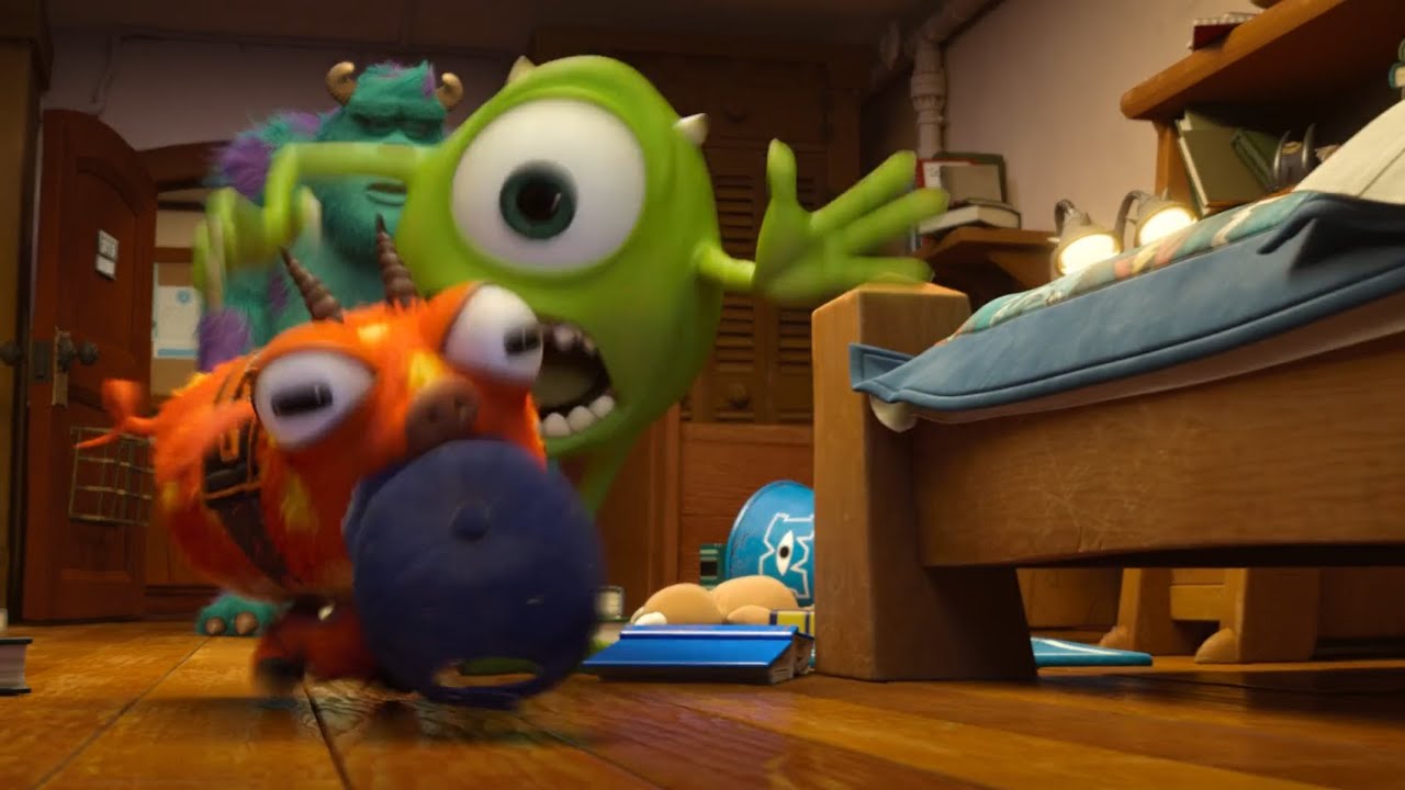 Mike and Sully Chase Archie The Scare Pig Scene HD | Monsters ...