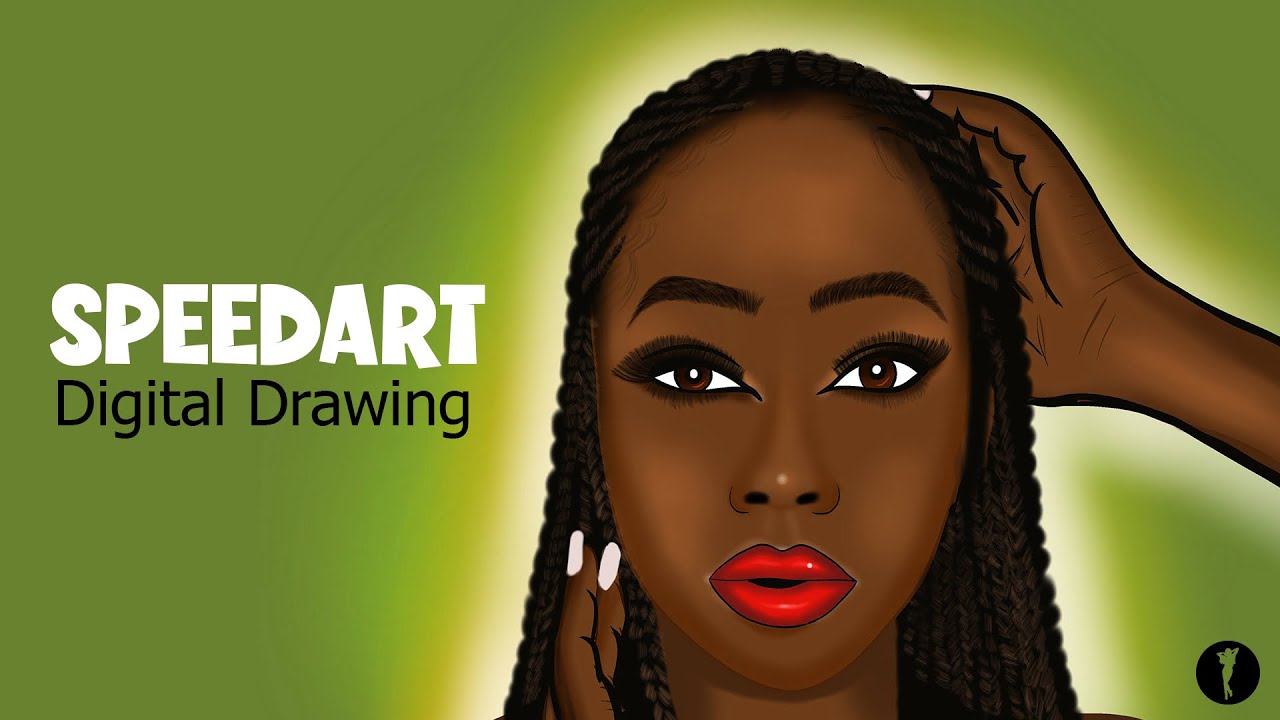 Digital Art Creation Process Timelapse Recording From Image Reference ...