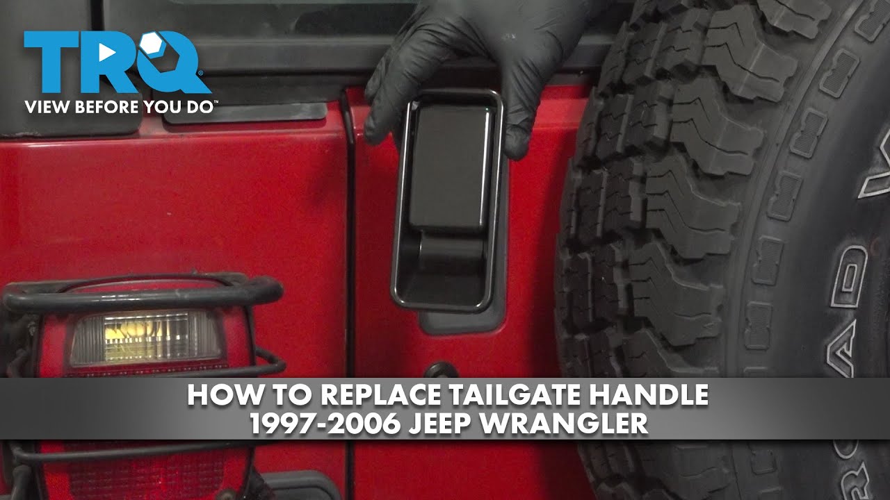 How to Replace Tailgate Handle 1997-2006 Jeep Wrangler - YouTube