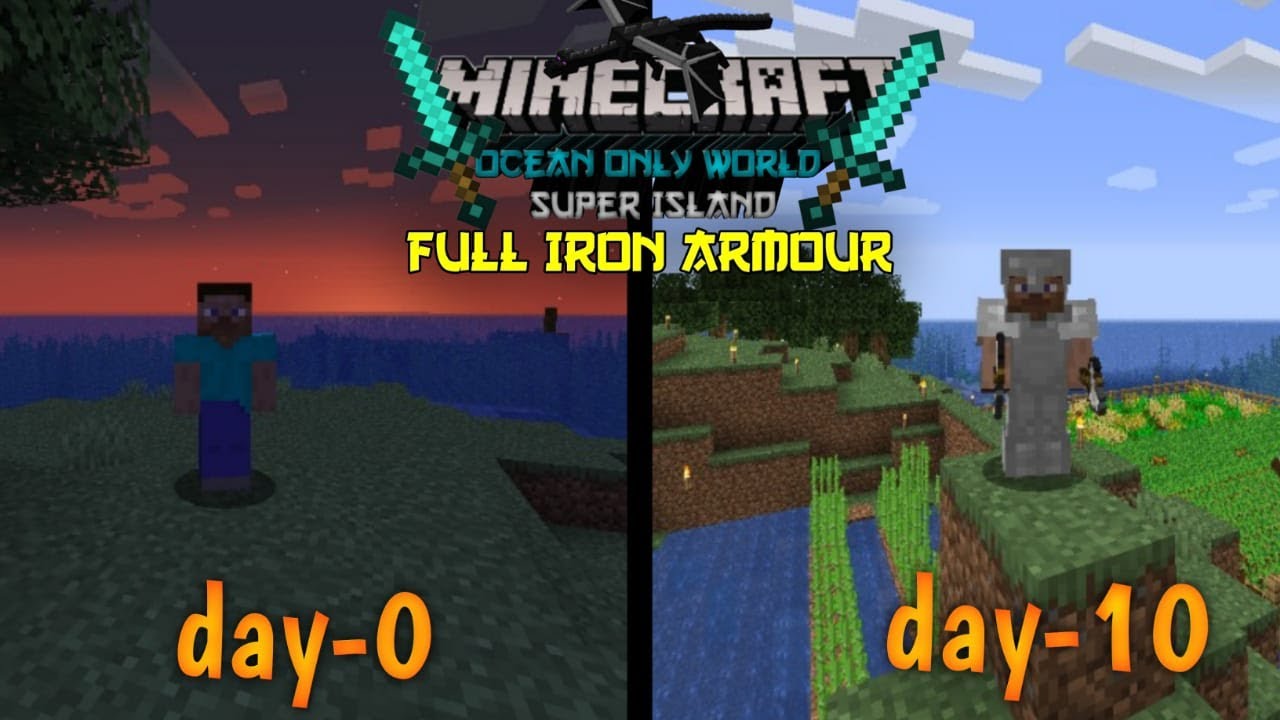 i am survive in minecraft 10 days ocean only world - YouTube