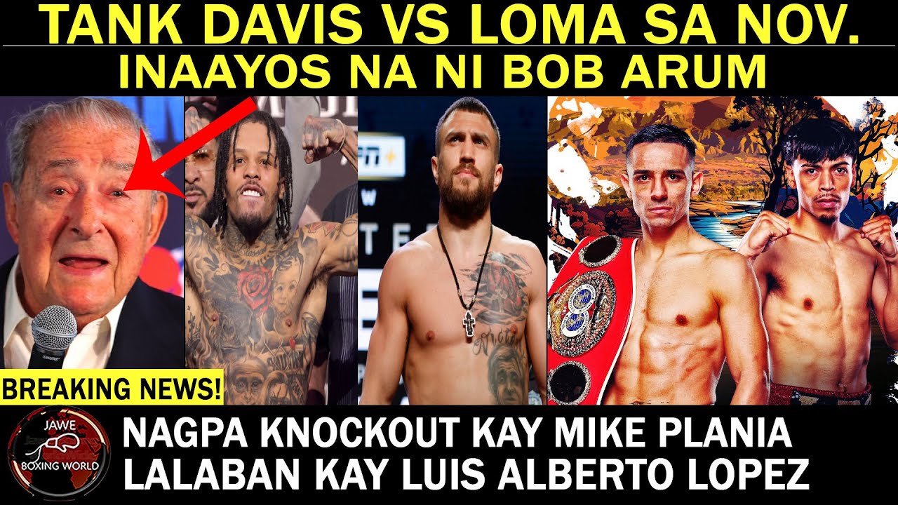 Tank Davis Vs Lomachenko Sa Nov. Inaayos Na Ni Bob Arum,Luis Alberto ...