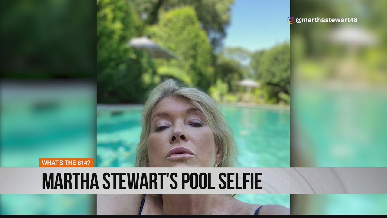 Martha Stewart's pool selfie - YouTube