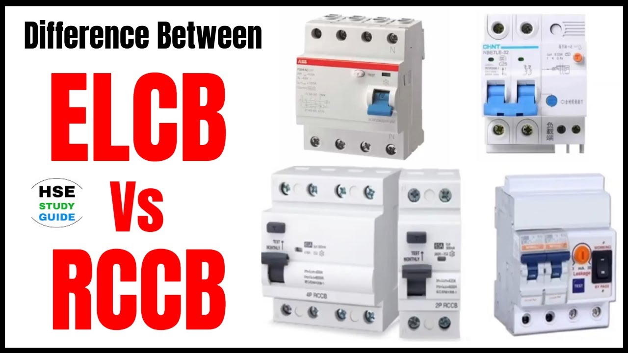 ELCB Vs RCCB || Difference between ELCB and RCCB @hsestudyguide - YouTube