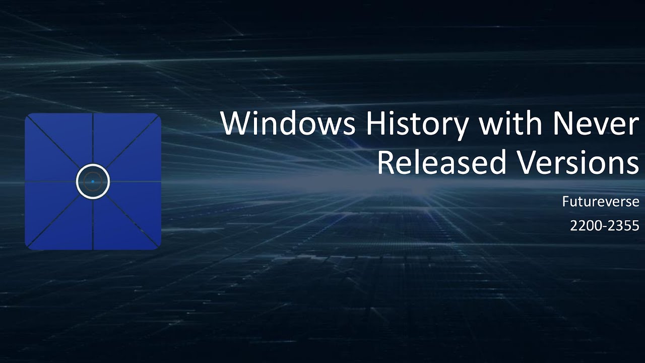Windows History with Never Released Versions (Rigel Update, Futureverse ...