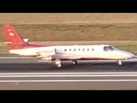 Avcenter Cessna 560 Citation Ultra [N284CP] Takeoff from PDX - YouTube