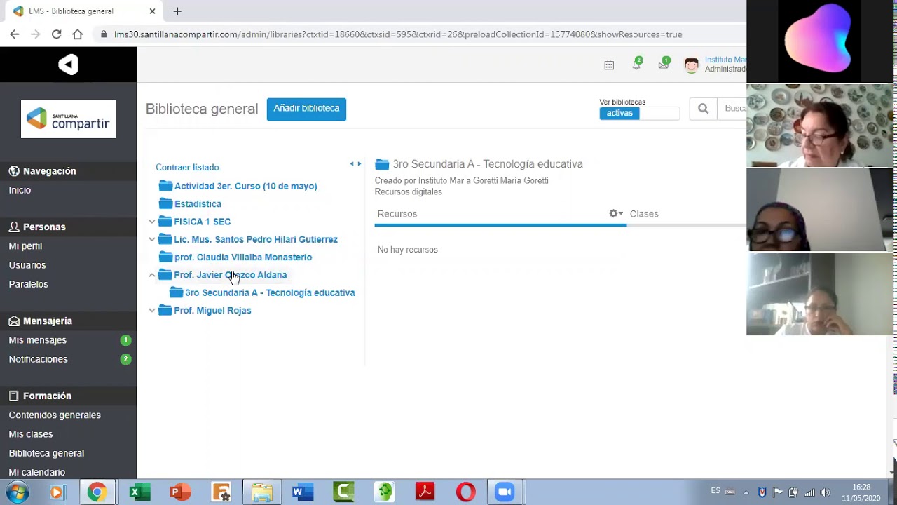 Webinar colegio Maria Goretti Secundaria - Plataforma e-stela - Módulo ...