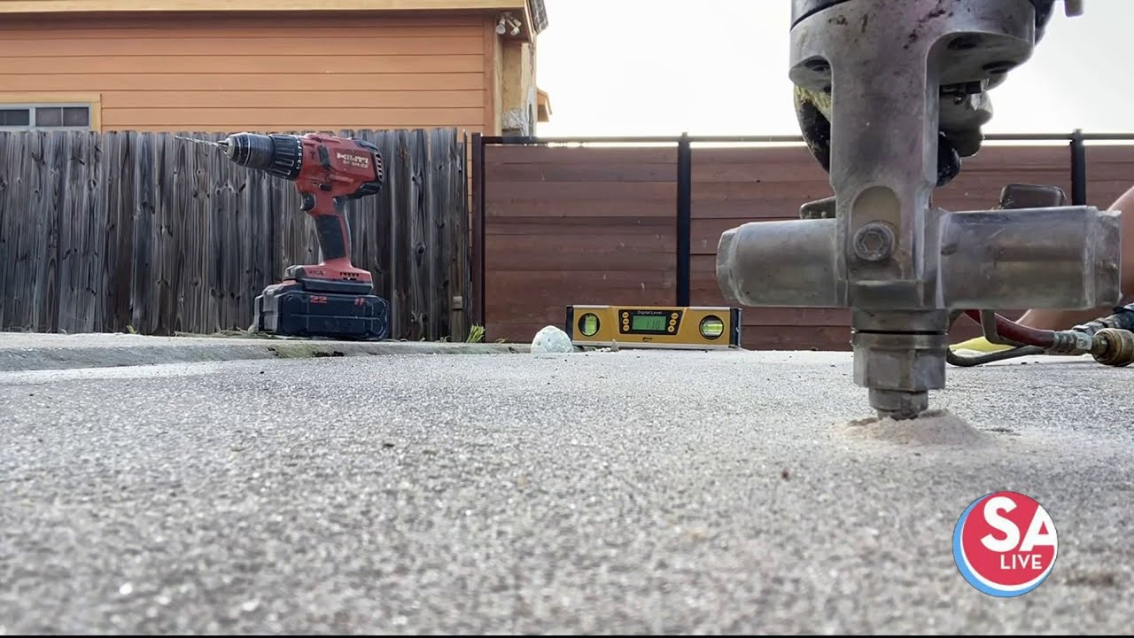 Here's how one small hole in your concrete can level your driveway ...