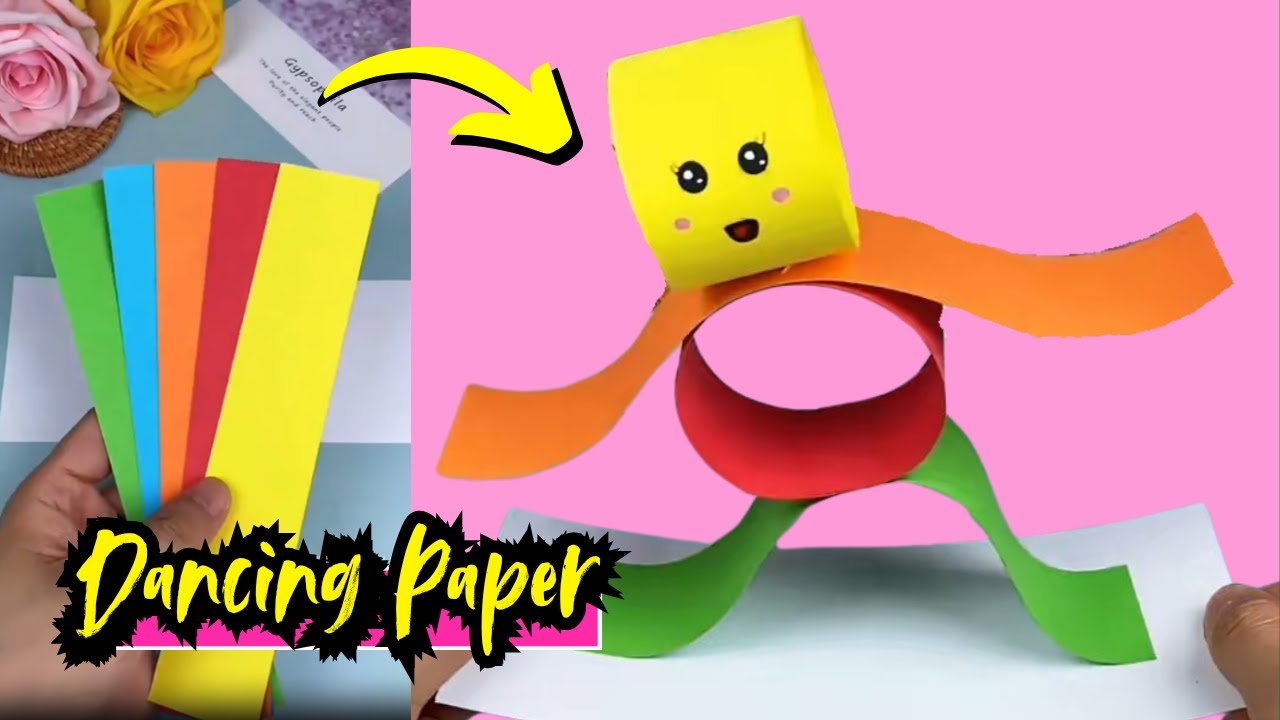 How to Make a Dancing Paper Puppet | Easy Paper Craft for Kids ...