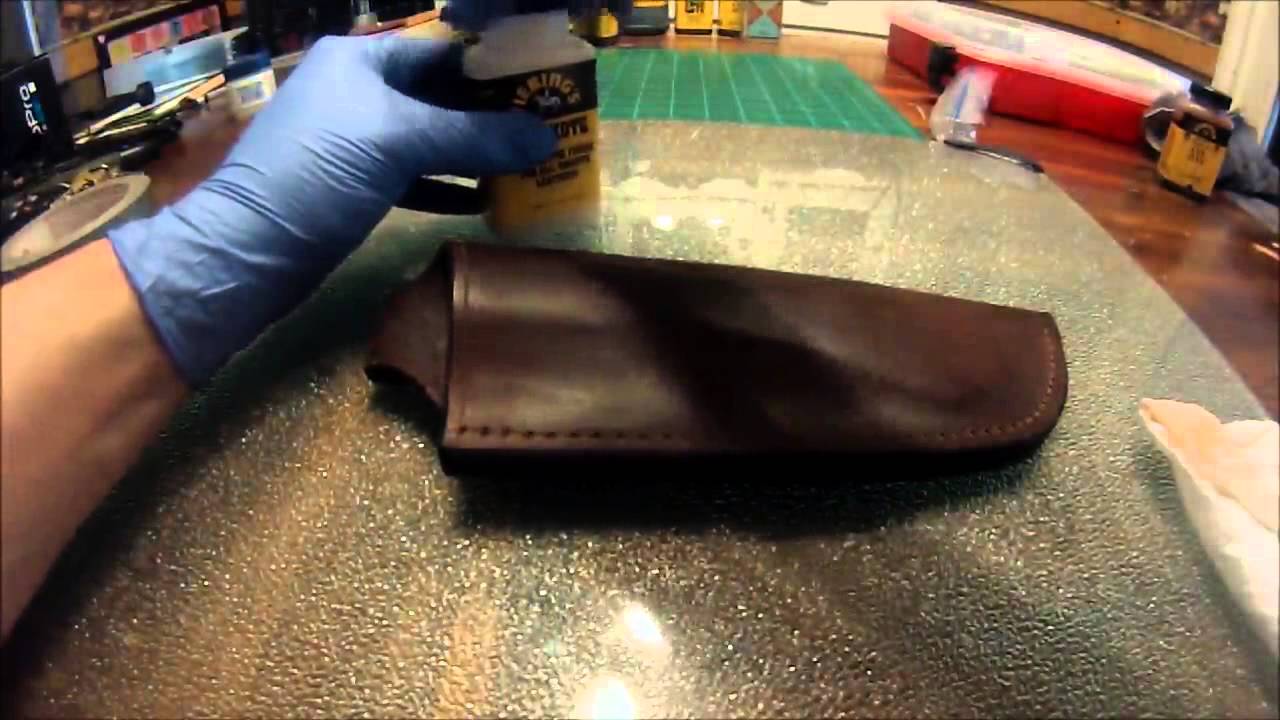 How to make a leather laplander sheath - Completed sheath - YouTube