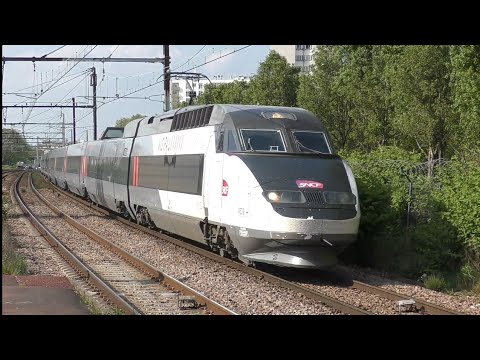 Le TGV Vigirail de passage à Maison Alfort. - YouTube
