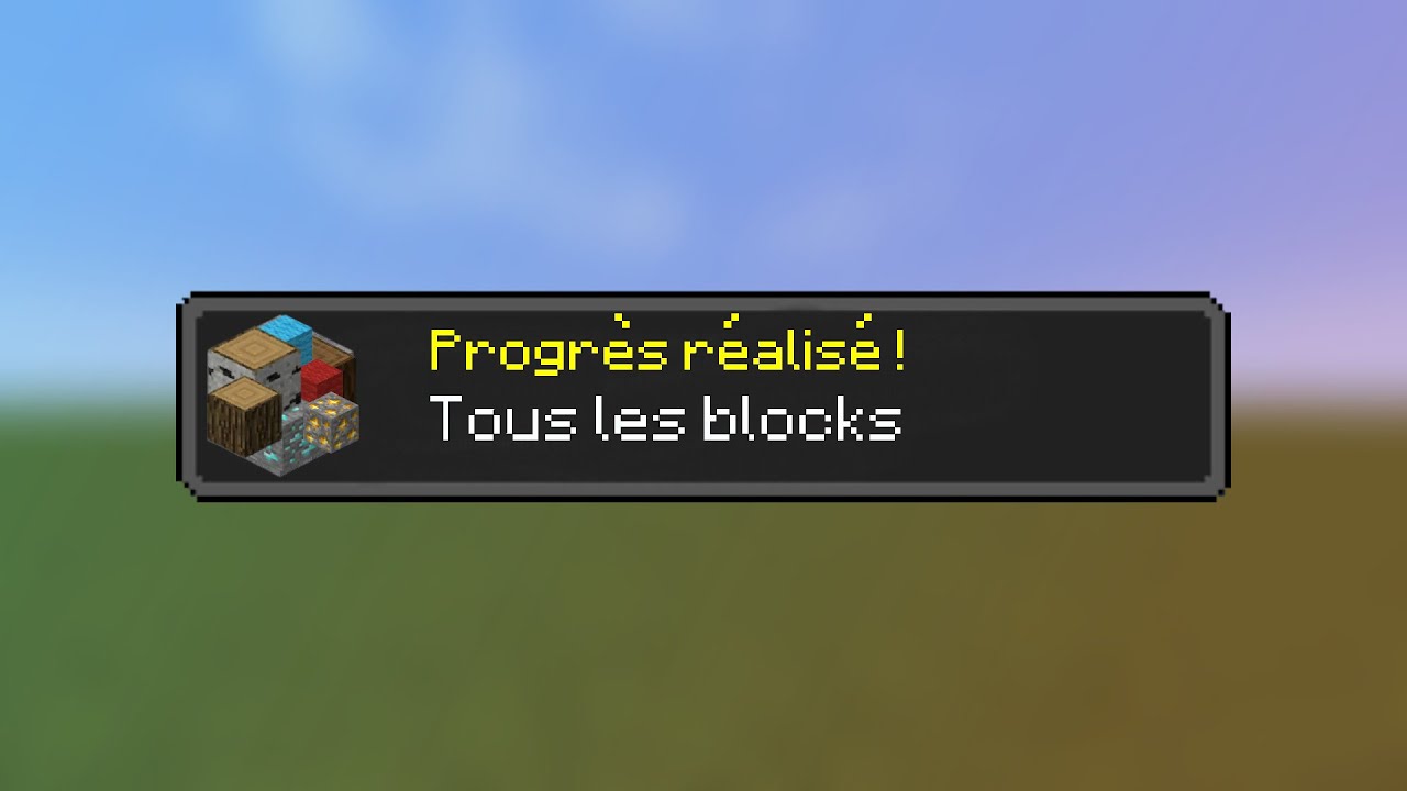 J'ai enfin récupéré TOUS les blocks de Minecraft en 1.1 - YouTube