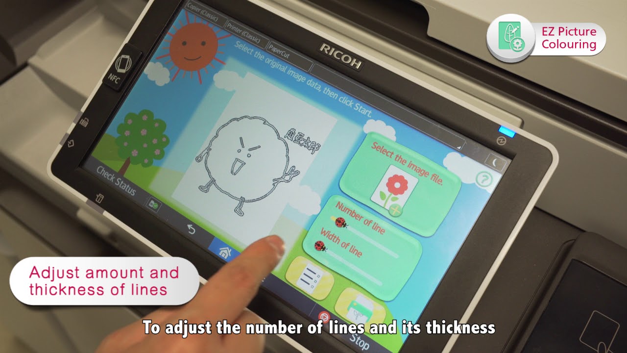 RICOH EZ Plus - EZ Picture Coloring - YouTube