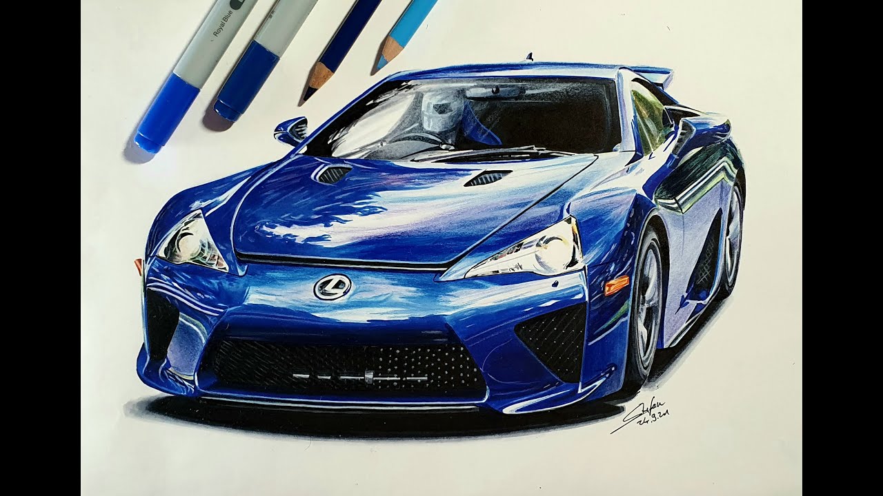 Lexus LFA Drawing - Stefan Farkas - YouTube