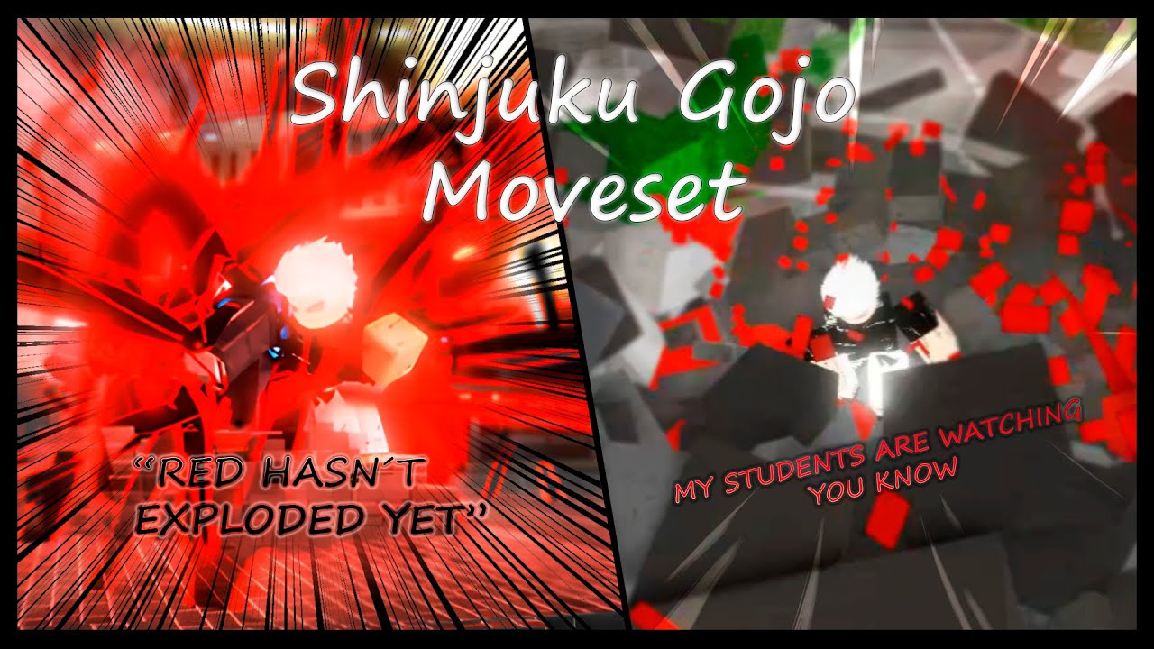 (Jujutsu Shenanigans) SHINJUKU GOJO CUSTOM MOVESET SHOWCASE - YouTube