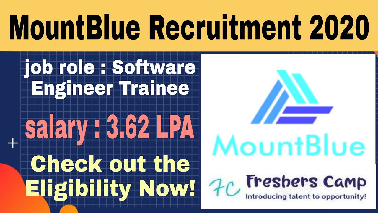 MountBlue Software Engineer Trainee Recruitment | 3.62 LPA | Apply ...