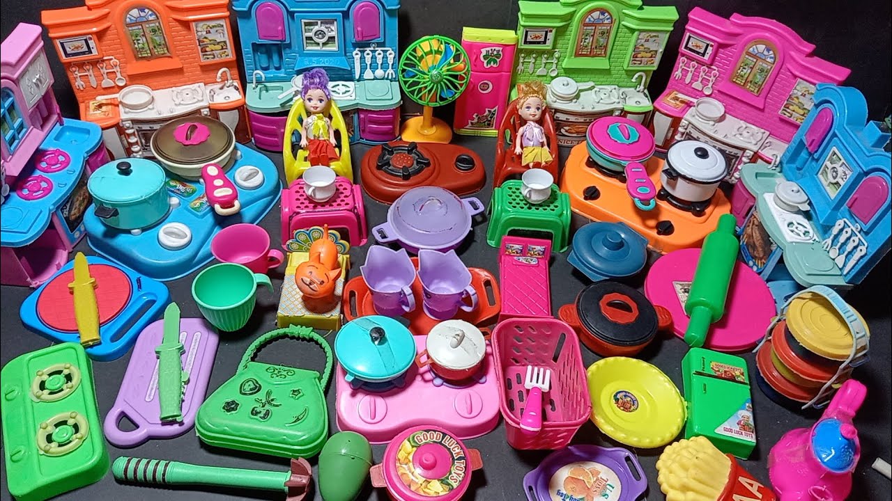 Satisfying with unboxing cute pink mini kitchen set | Asmr toys - YouTube