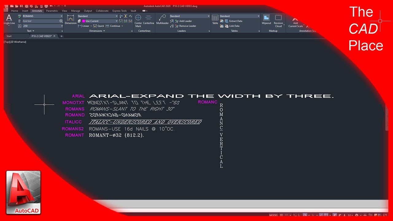 Engineering Design Graphics - Single Line Text Styles - Problem P10-2 ...