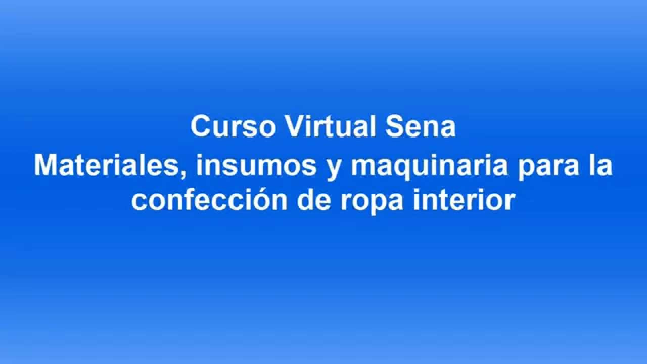 Curso virtual Sena Materiales, insumos y maquinaria para la confección ...