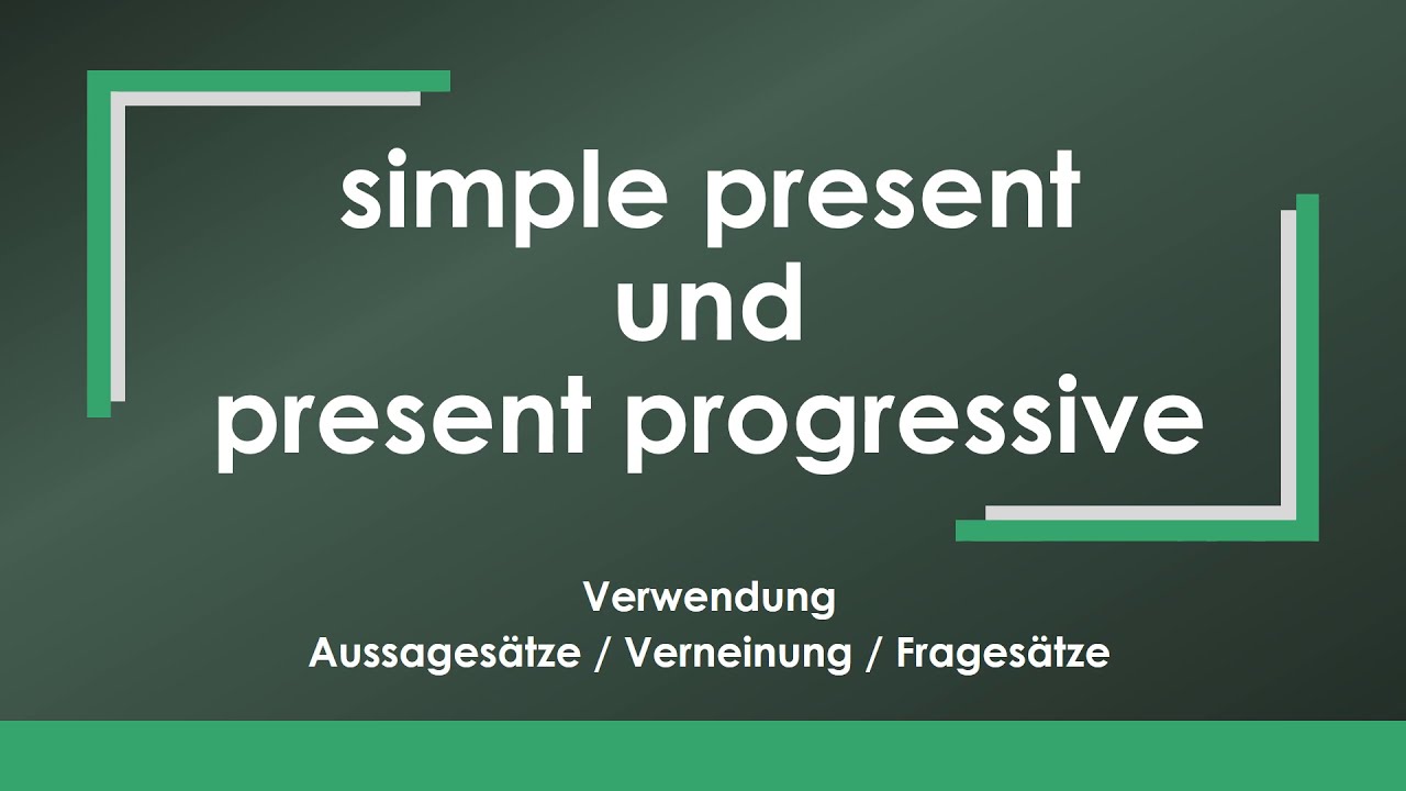 Englisch: simple present und present progressive - YouTube
