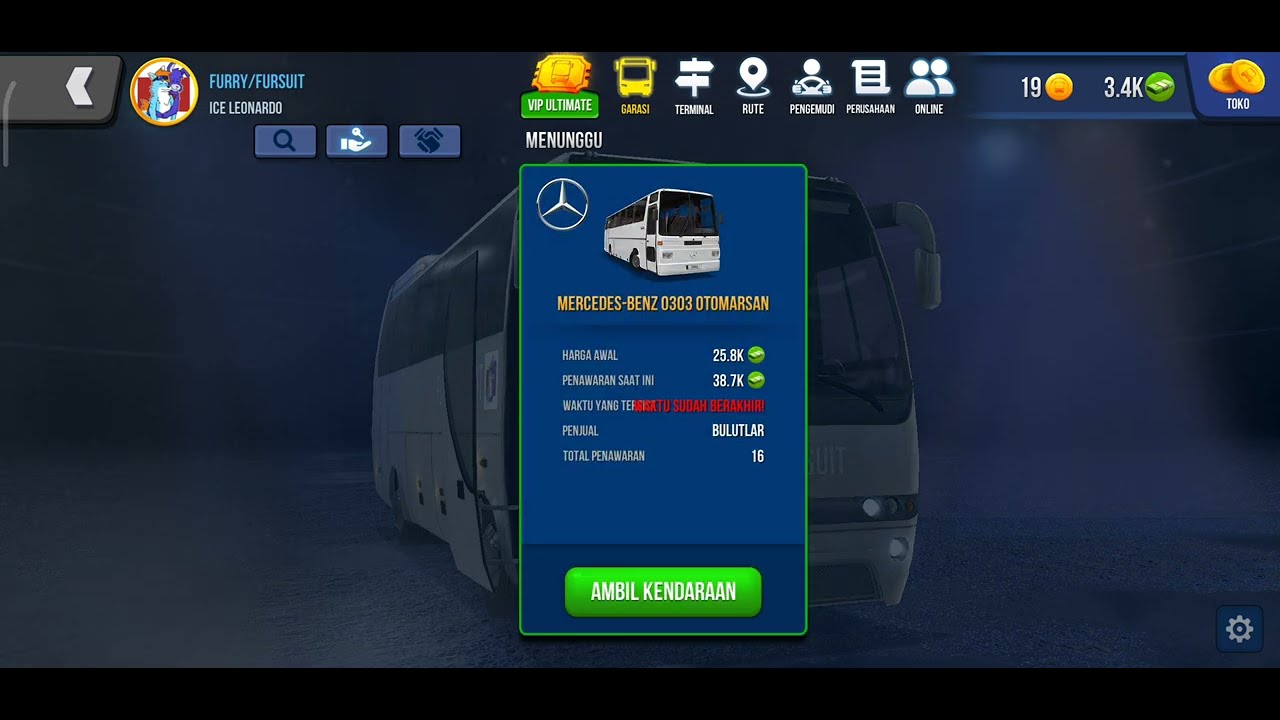 winning a Mercedes benz 0303 otomarsan ultimate bus simulator for the ...