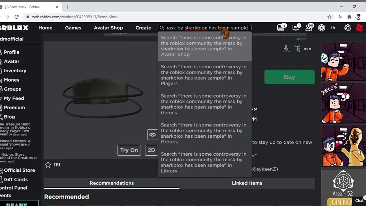 Roblox Controversy Episode 1 the trash club masks - YouTube