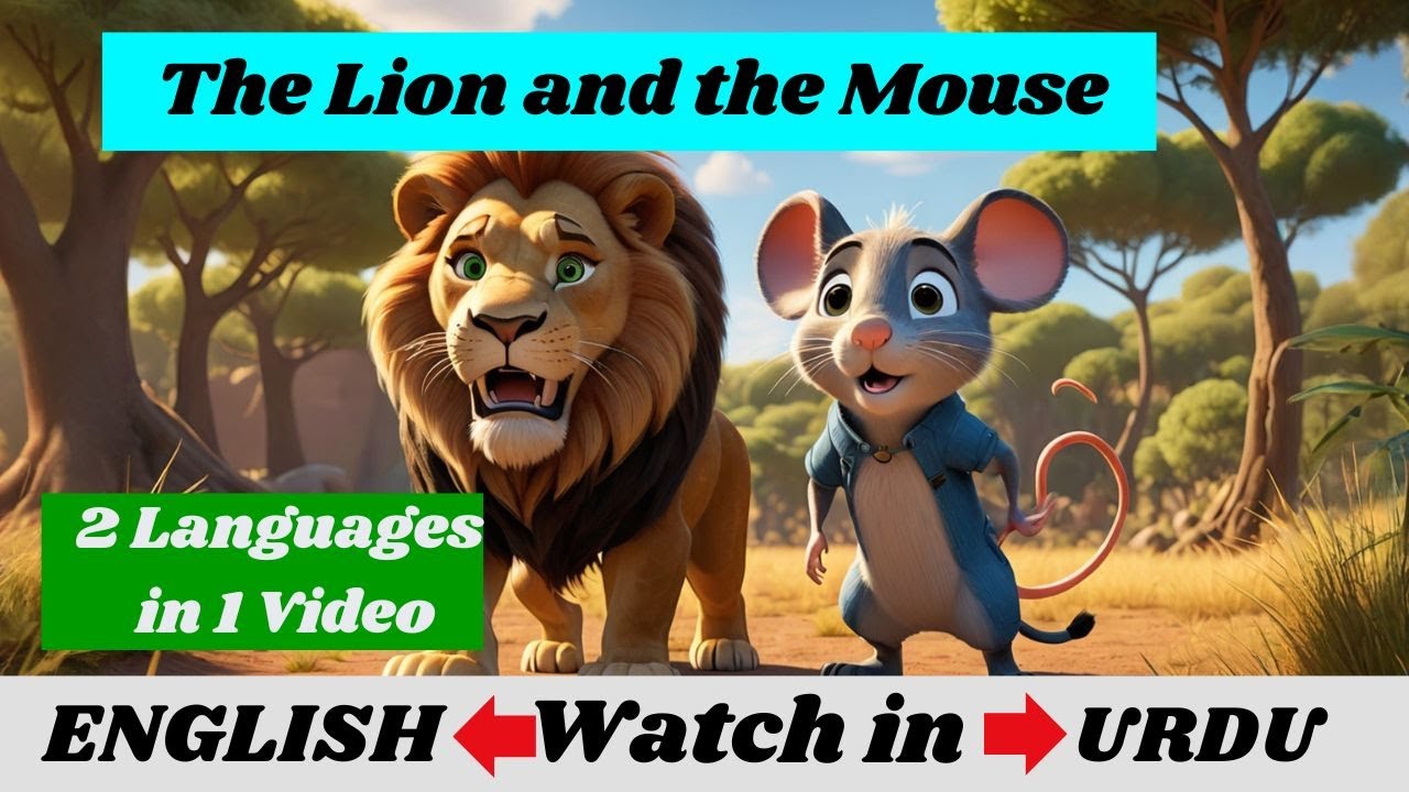 The Lion and the Mouse | Leo the lion | English/Urdu Story for Kids ...
