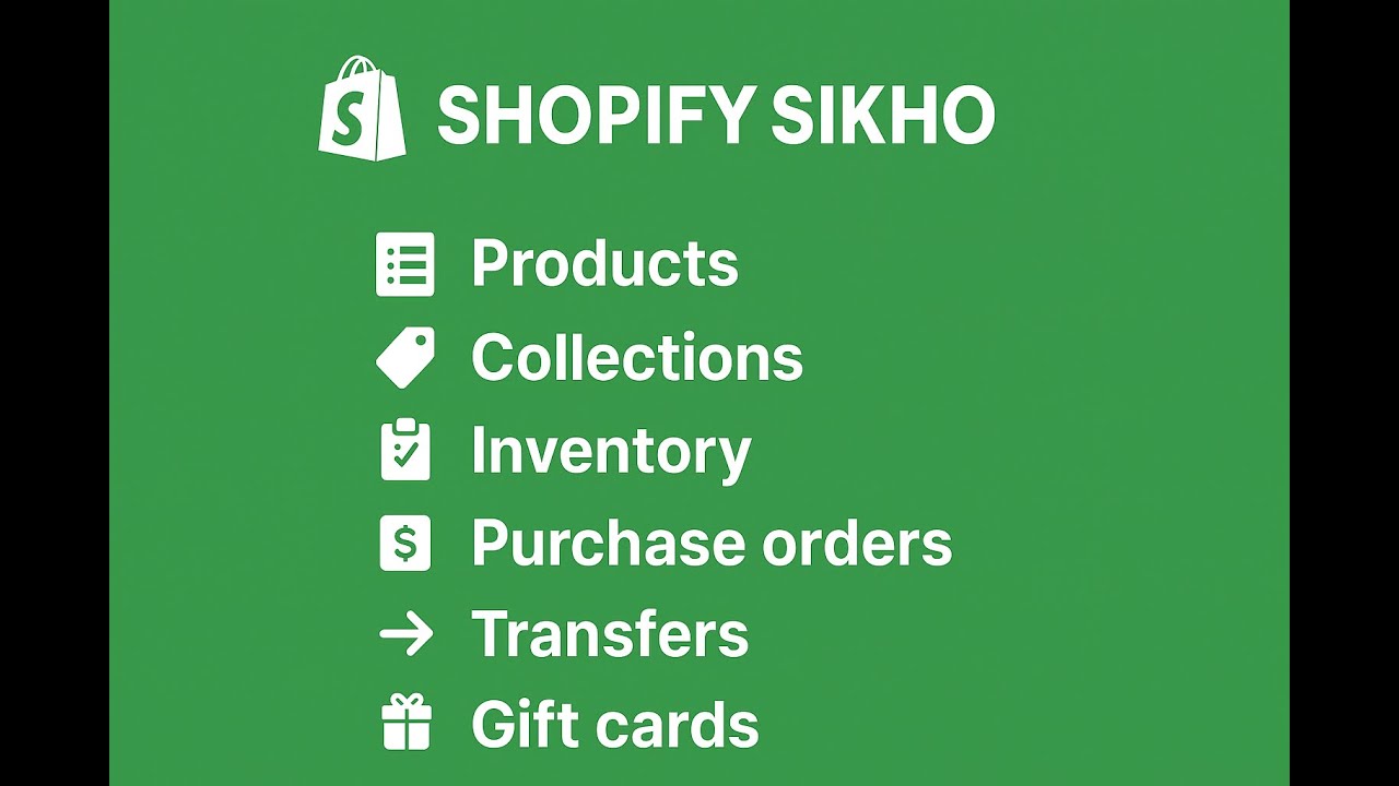 Shopify Admin Products, Collections, Inventory & Gift Cards Explained ...