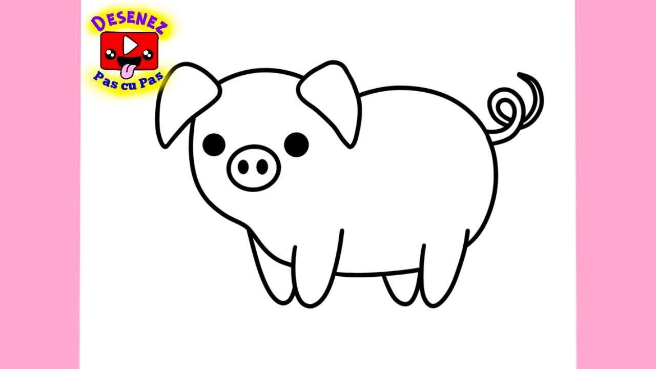 Cum sa DESENEZI un PORC usor de Desenat Pas cu Pas 🐖How to Draw a PIG ...