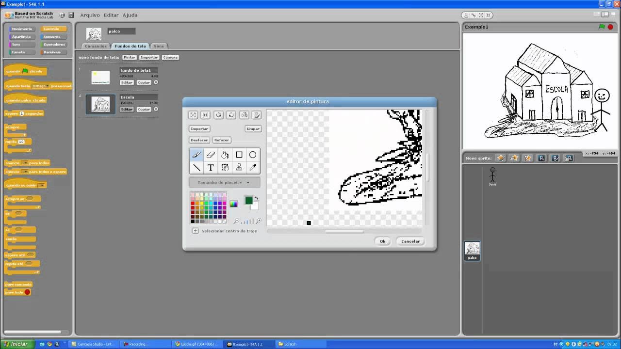 Tutorial Scratch: cenários e personagens - YouTube