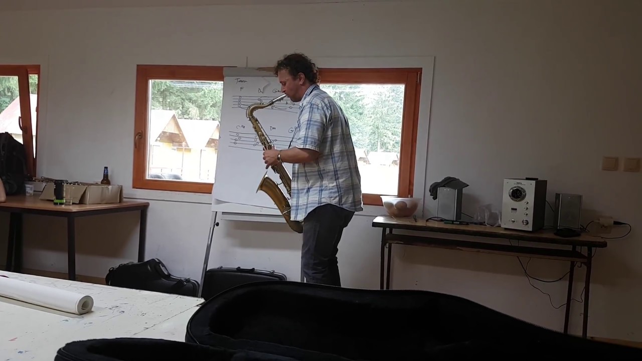 Mr. Dusan Cech playing my tenor saxophone KING JKG - made by Antonin ...