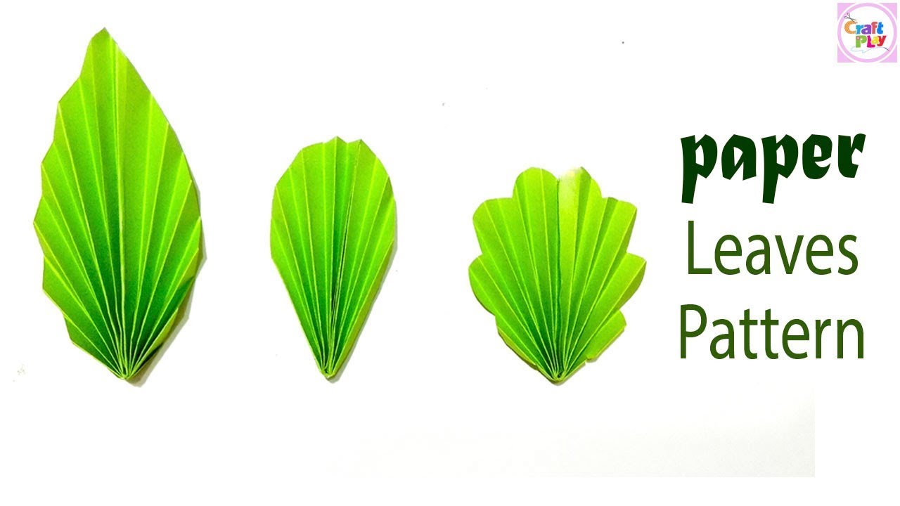 Tutorial - 3 Easy DIY Paper Leaves / How to make paper leaf STEP BY ...