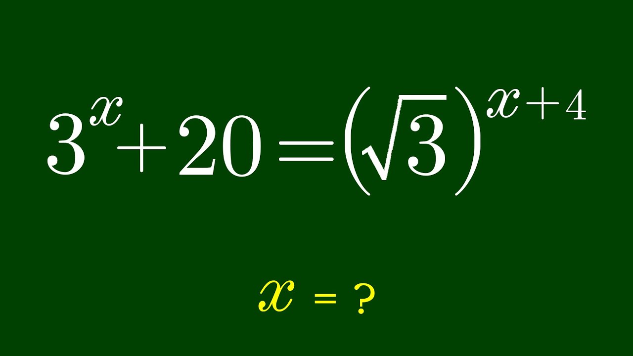 A Nice Algebra Problem | Math Olympiad | Solve for x=? - YouTube