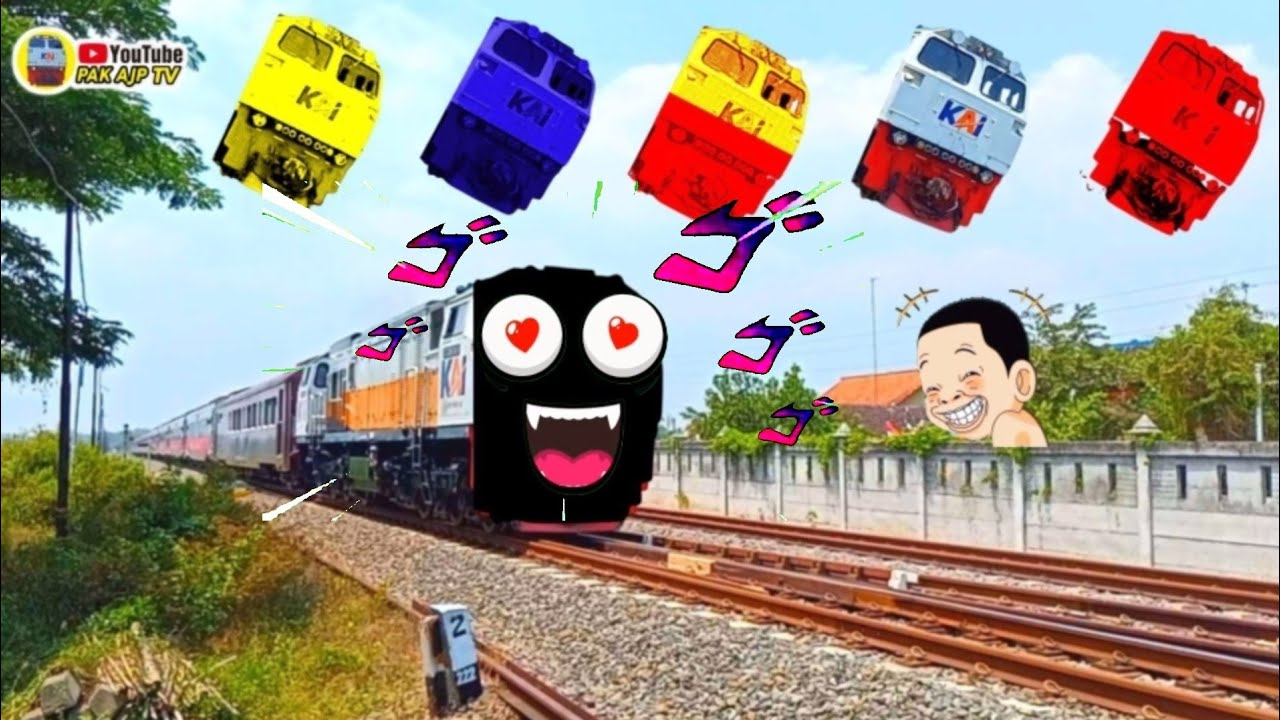 Tebak gambar kereta api lucu warna warni mana yang benar ya let's go ...