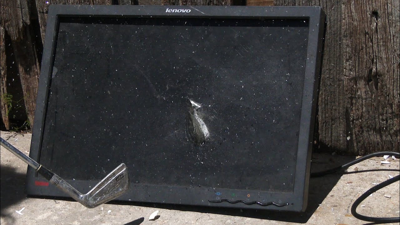 Smash Lenovo ThinkVision Monitor - YouTube