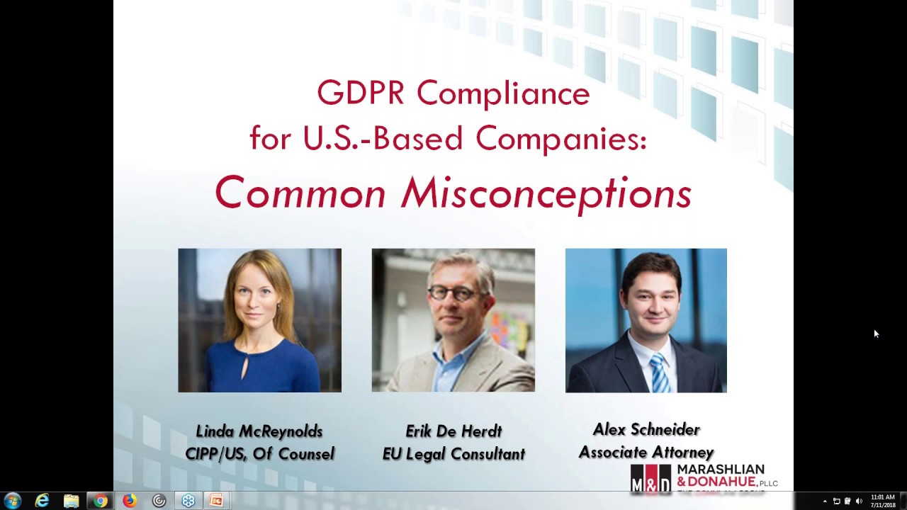 GDPR Compliance for U.S.-Based Companies: Common Misconceptions - YouTube