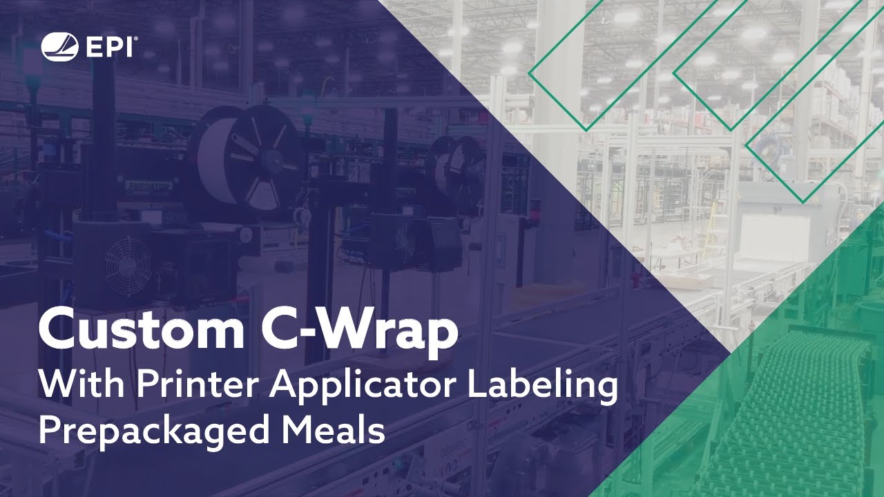 Custom C-Wrap With Printer Applicator System Labeling Prepackaged Meals ...
