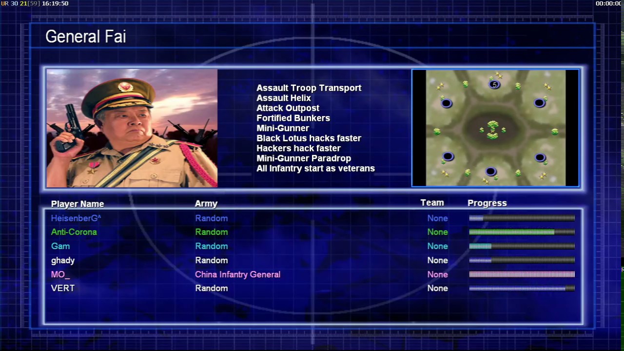 C&C Generals Zero Hour online(INFANTRY)FFA DEFCON - YouTube