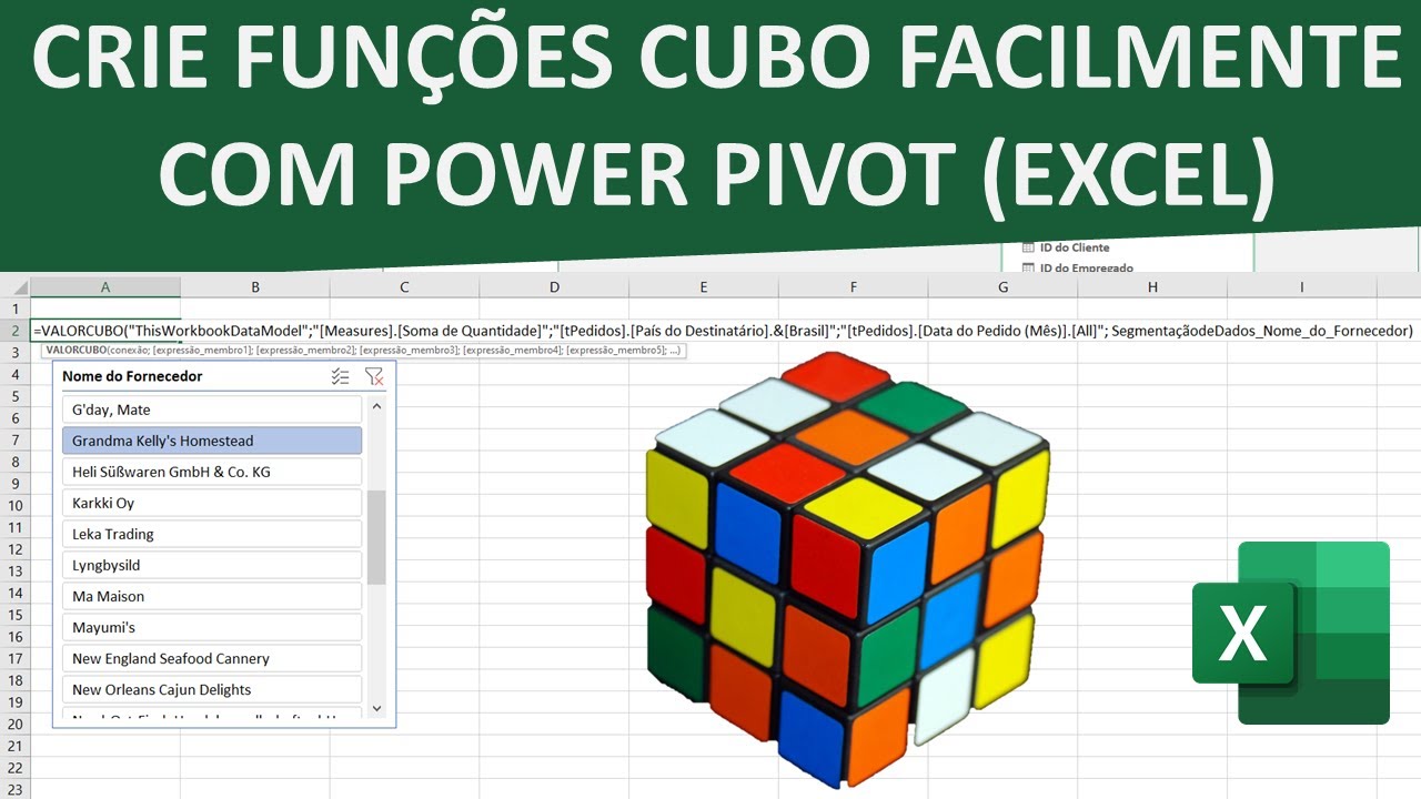 Crie funções Cubo Facilmente com Power Pivot (Excel) - YouTube