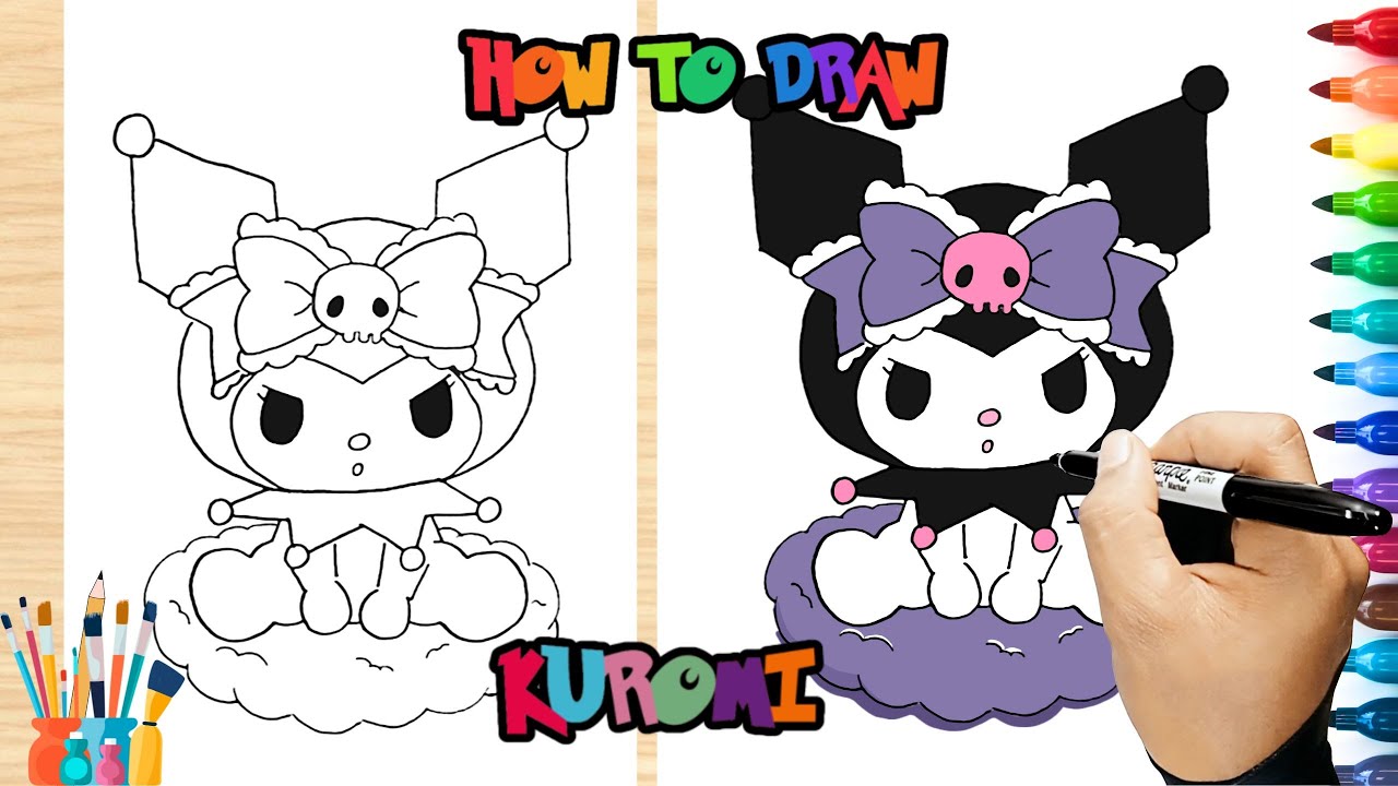 How to Draw Kuromi Easily! | Step-by-Step Kuromi Drawing - YouTube