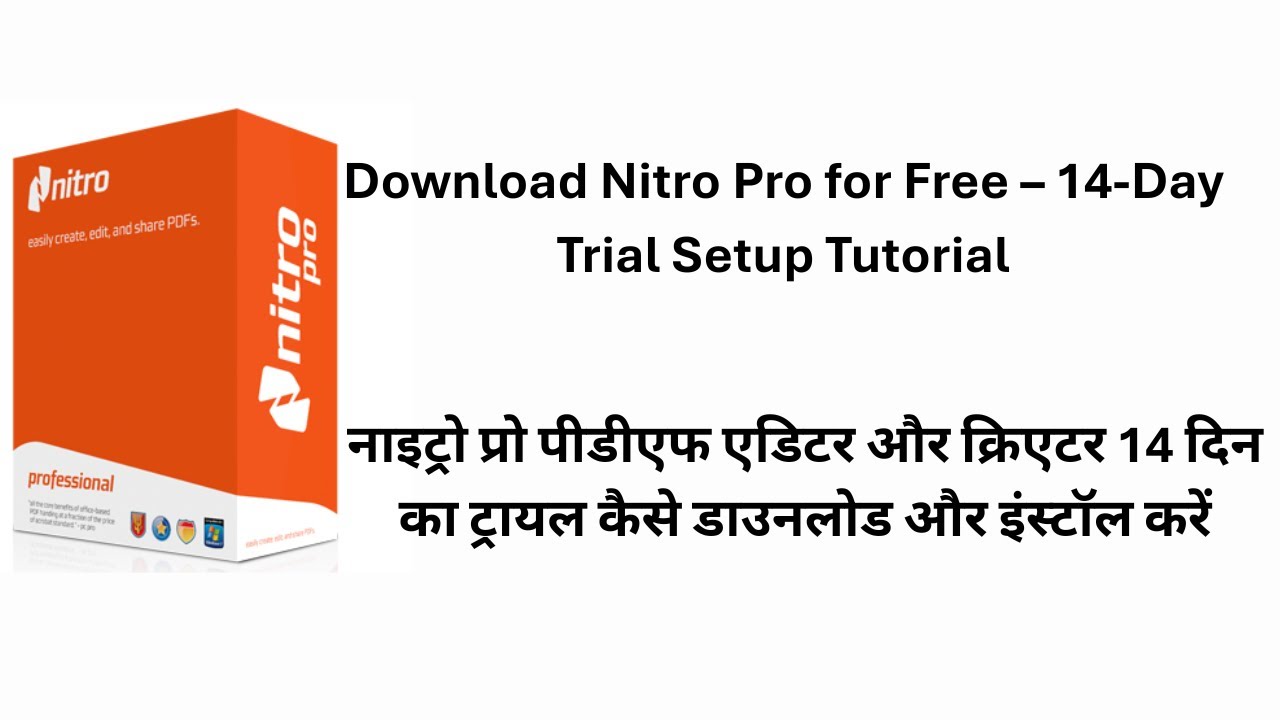 How To Download & Install Nitro Pro 13 PDF Editor & Creator 14 Days ...