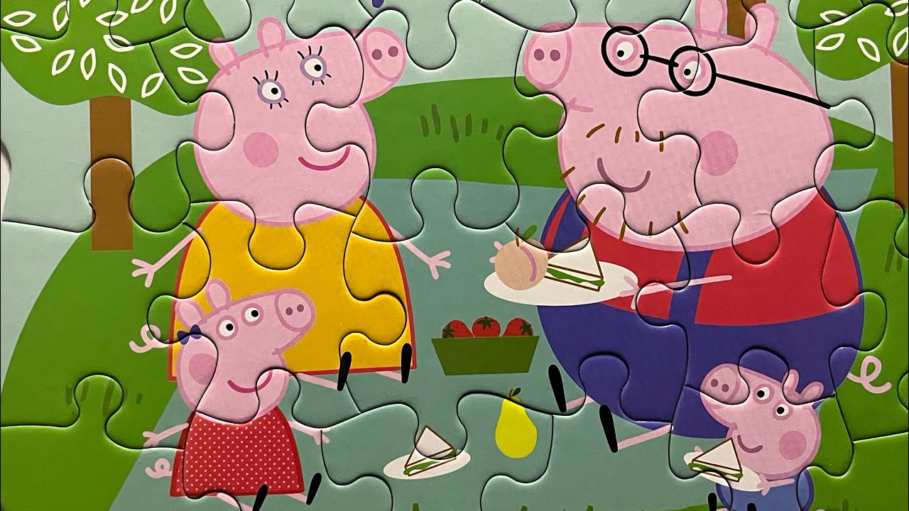 Peppa Pig Puzzle Assembly - YouTube