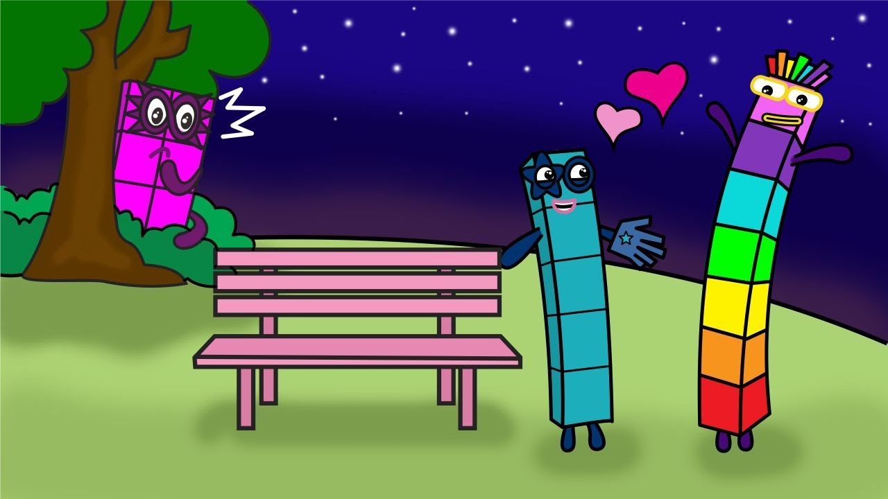 Numberblocks 8 Jealousy, Numberblocks 5 and 7 fall in love ...