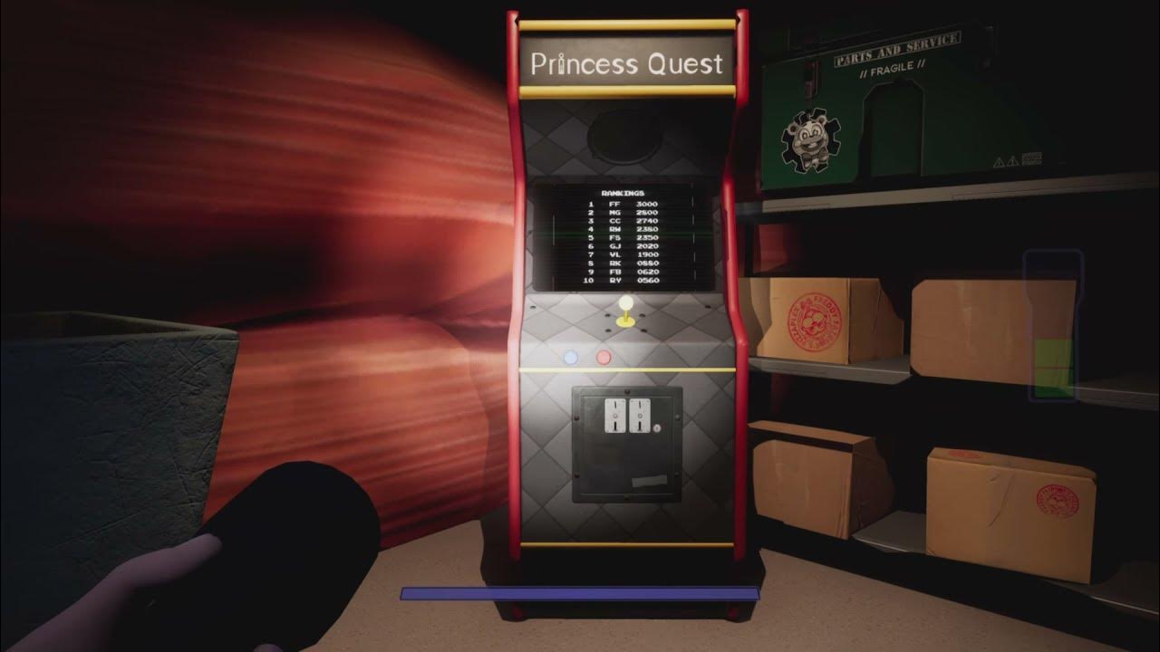 FNAF Security Breach: Princess quest Ending/Where to find all arcade machines - YouTube