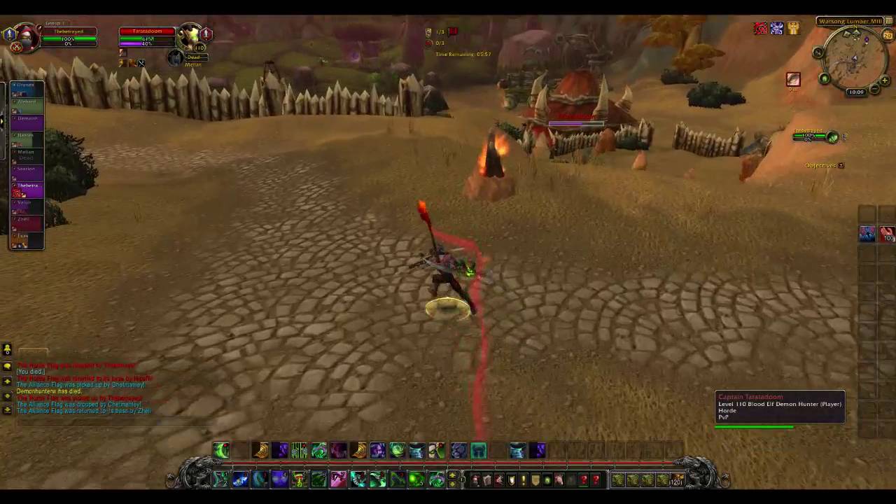 World of Warcraft Legion Beta Demon Hunter OP Flag Carrier Warsong ...