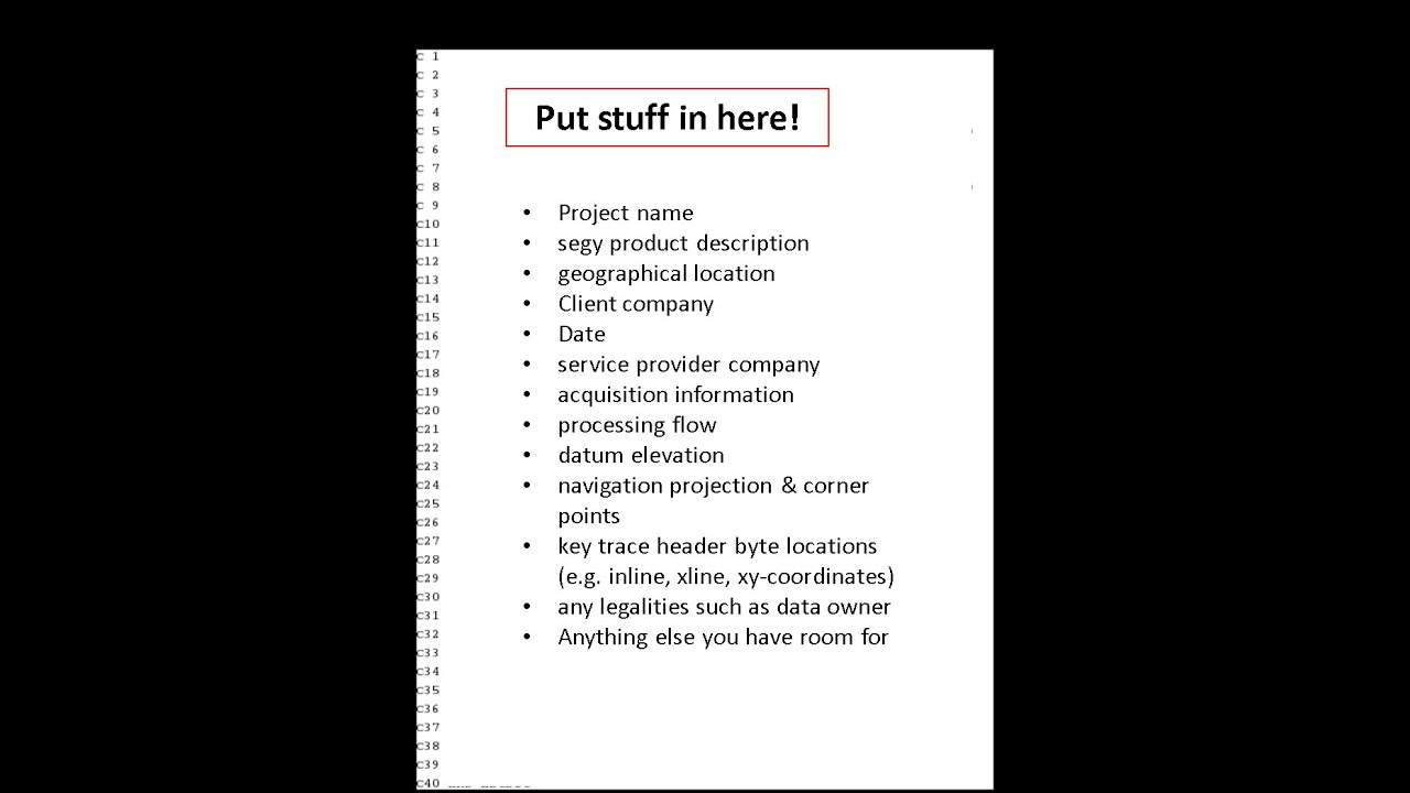 SEGY ebcdic header, seismic data - YouTube