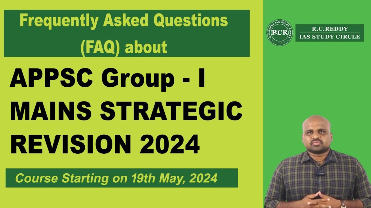 Frequently Asked Questions regarding APPSC Group 1 Mains Strategic ...