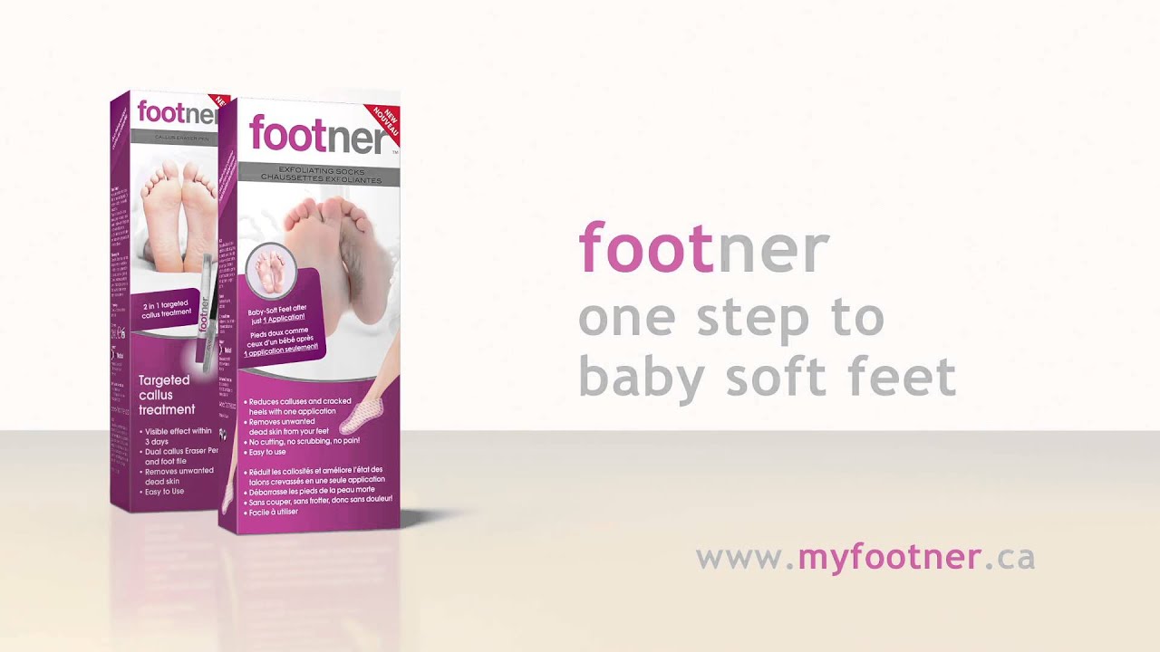 Footner Exfoliating Socks + Footner Callus Pen CA-EN - YouTube