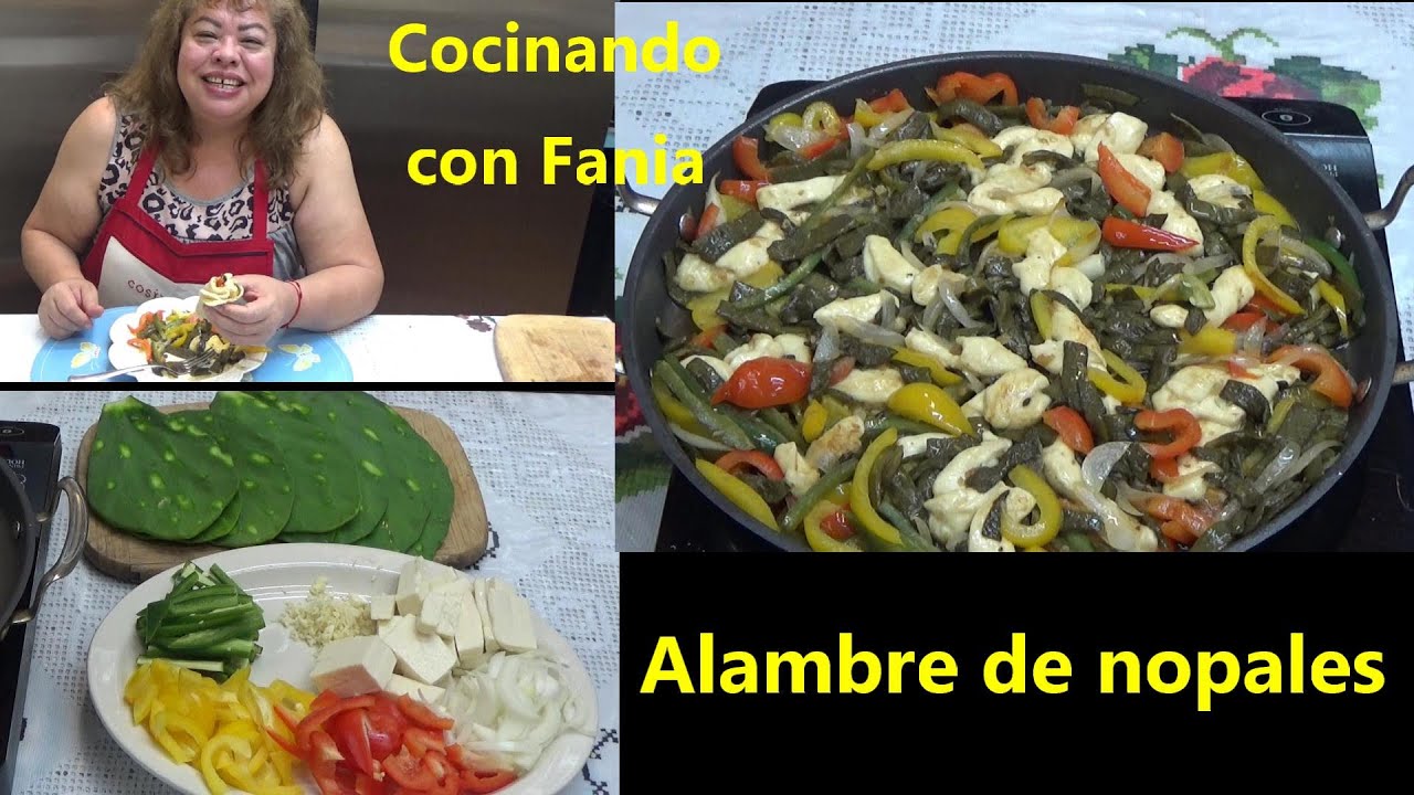 Alambre de nopalitos delicioso y economico - YouTube