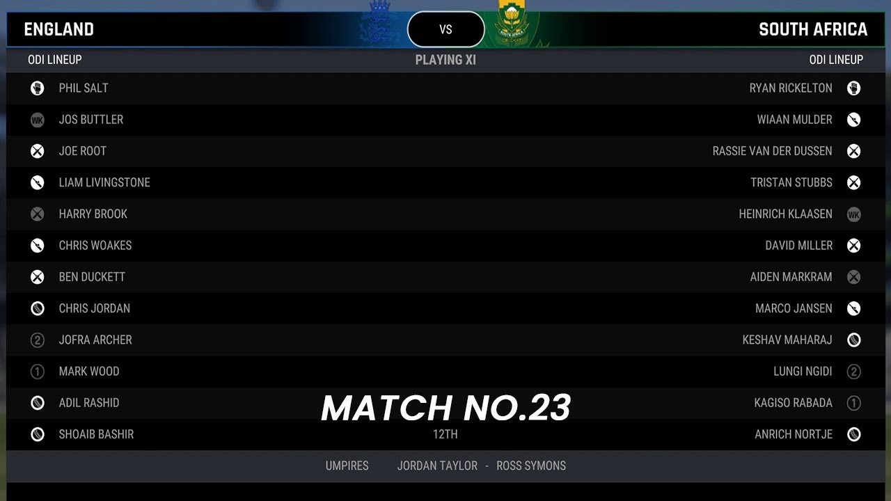 ENG vs RSA | Match No.23 | Mini World Cup 2026 | Cricket 2024 - YouTube